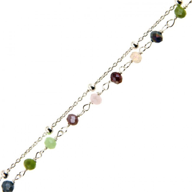 Bracelet Argent TUTTI FRUTTI 2 rangs | BRACELET FEMME | BRACELET ADO